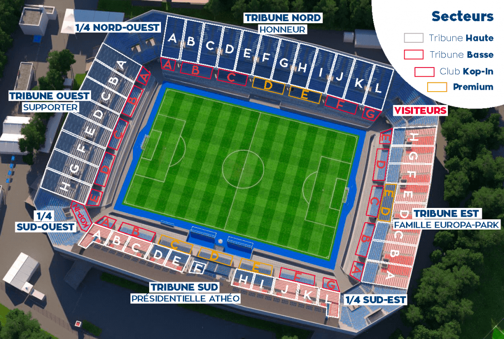 Map of the Stadium - Racing Club de Strasbourg Alsace